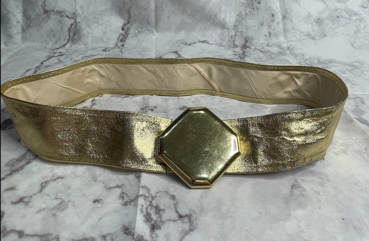 1970s Metallic Gold Statement Disco Belt – Voluptuous Vintage