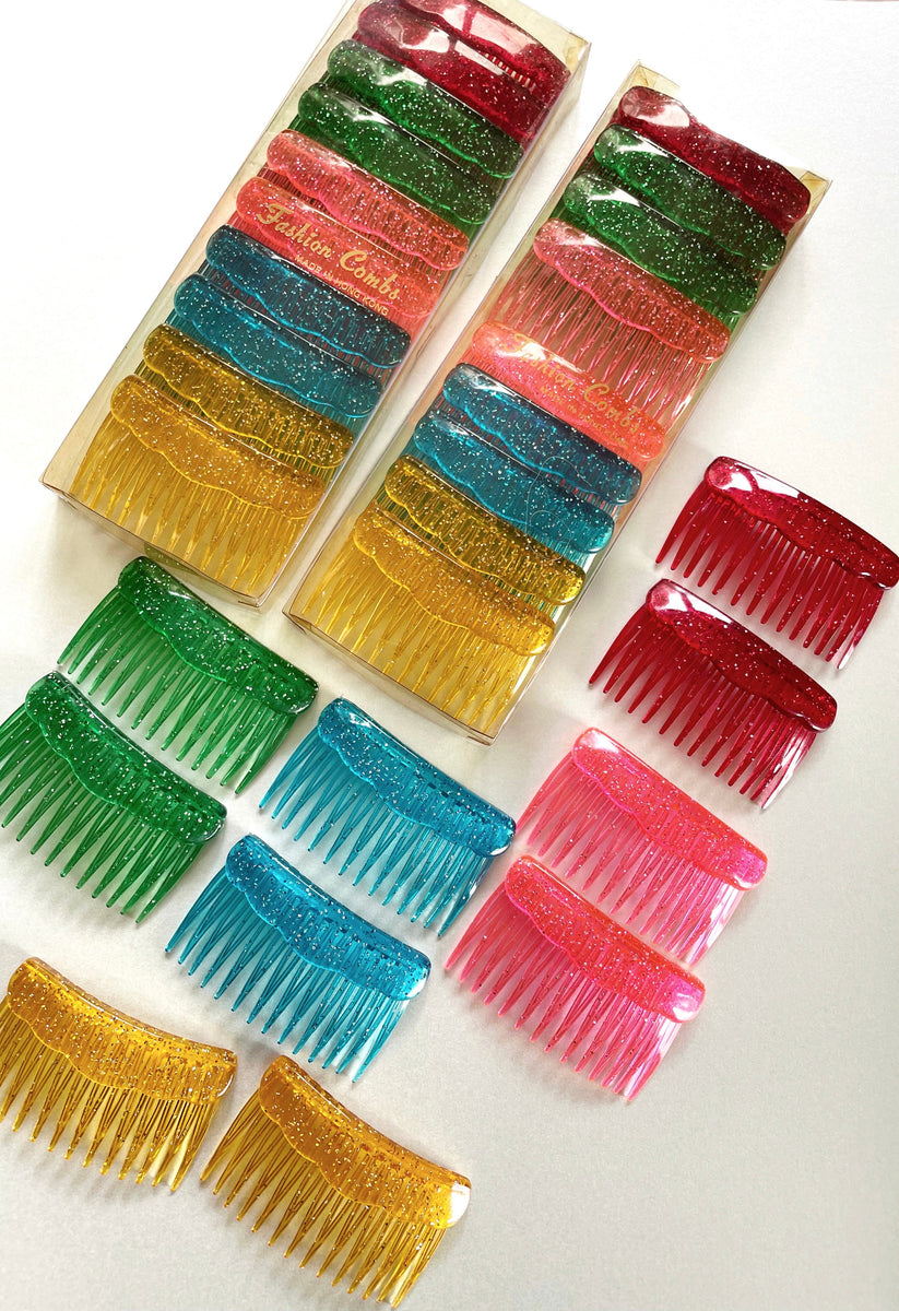 1980s Glitter Hair Combs – Voluptuous Vintage